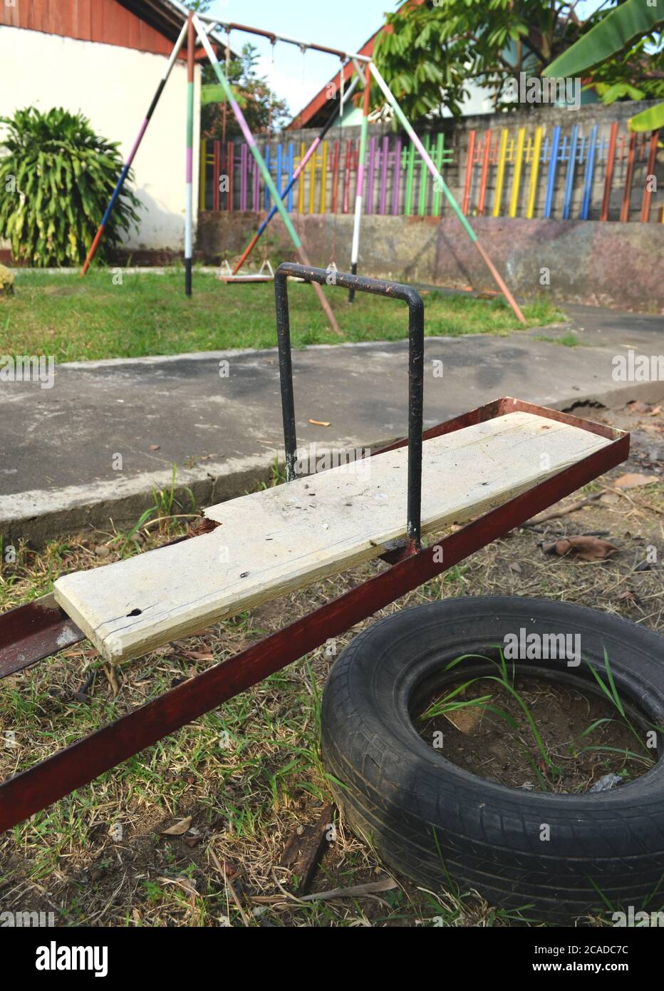 Vintage playground equipment hi-res stock photography and images - Alamy