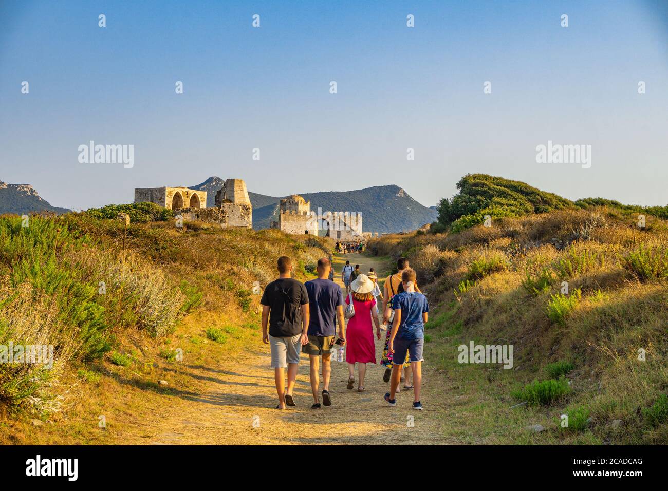 Inside the Archaeological site of Methoni Castle. Built by the ...