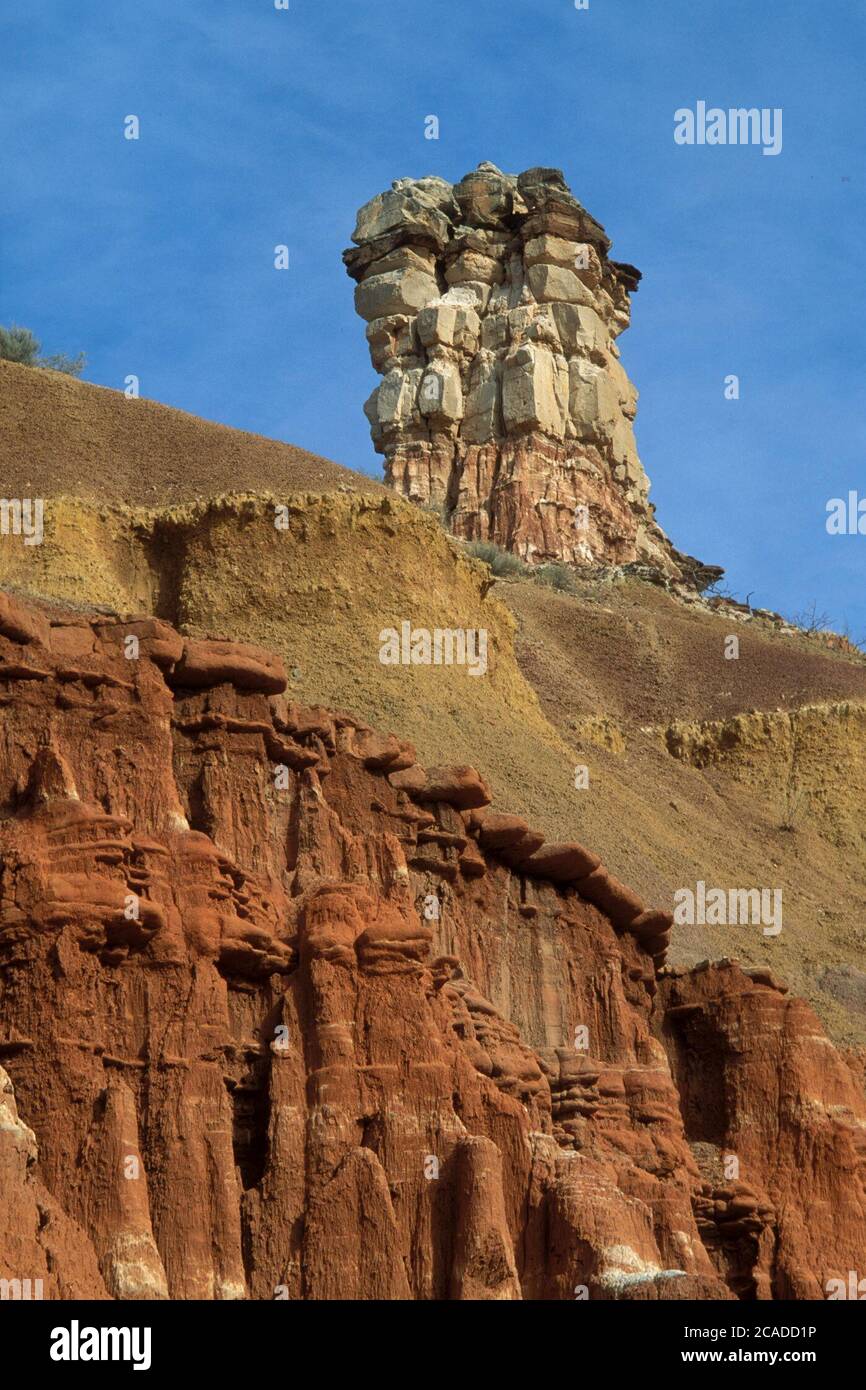 The Lighthouse rock formation at Palo Duro Canyon State Park in the ...