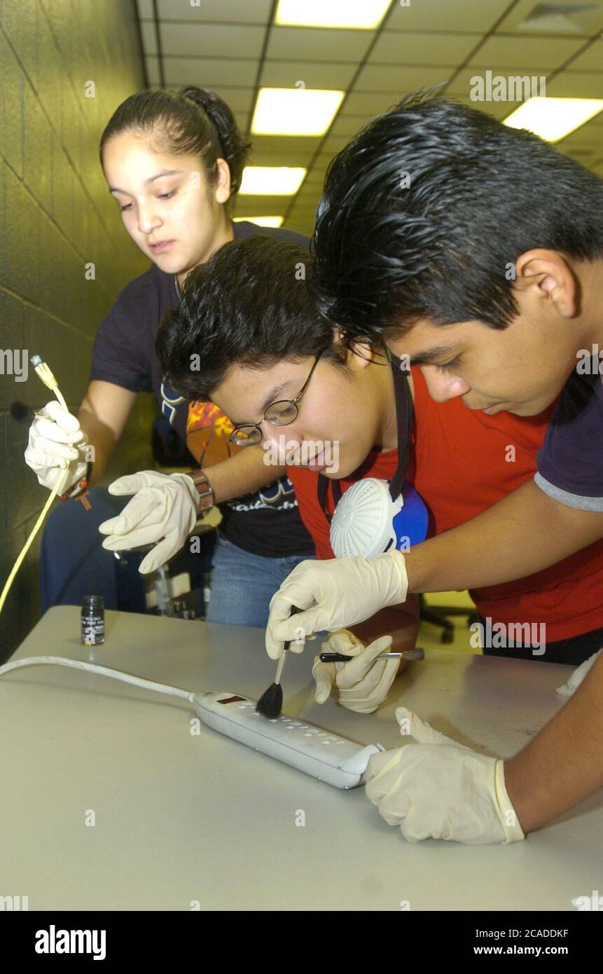 Brownsville, Texas USA, January, 2006: Students in Lopez' High School's ...