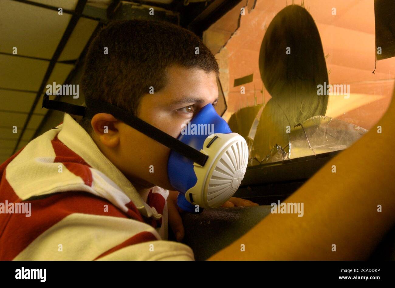 Brownsville, Texas USA, January, 2006: Student in Lopez' High School's ...