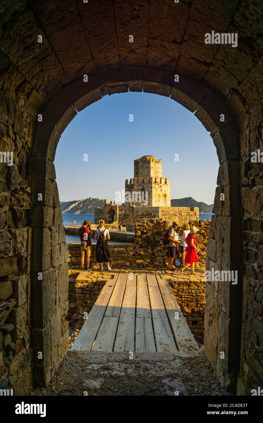 Inside the Archaeological site of Methoni Castle. Built by the ...