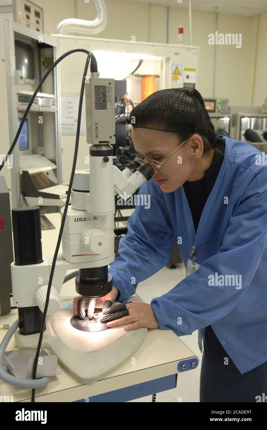 Matamoros, Mexico April, 2006: Mexican workers at CyOptics, a high-tech ...