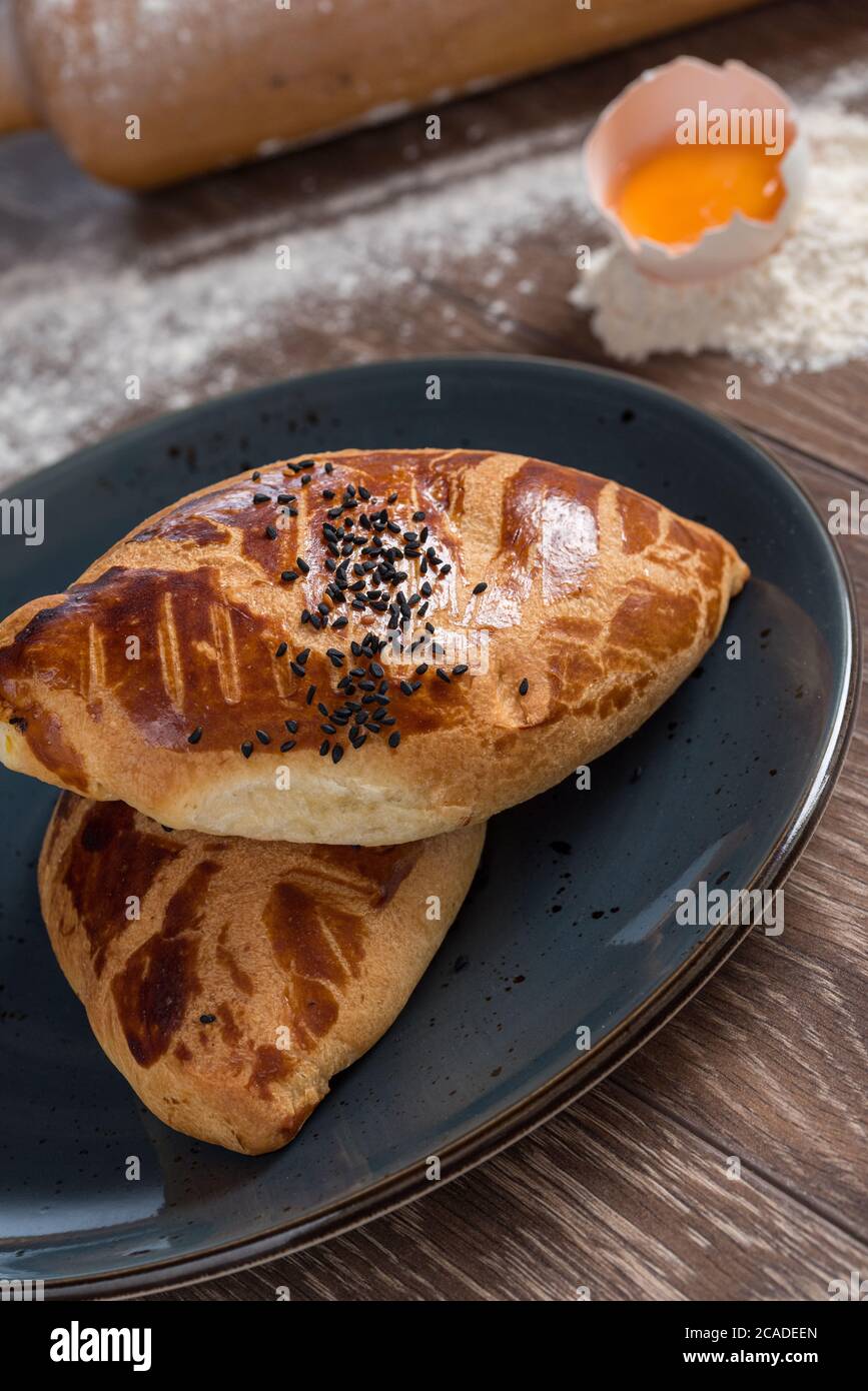 Turkish pastry product pogaca. Turkish Pastries; pogaca, borek, acma ...