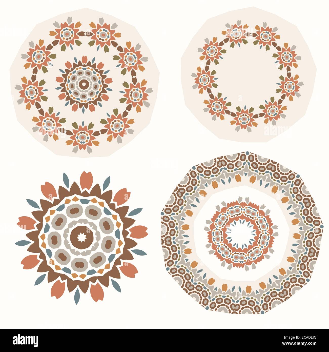 Boho floral design element clipart. Isolated decorative hand drawn ...