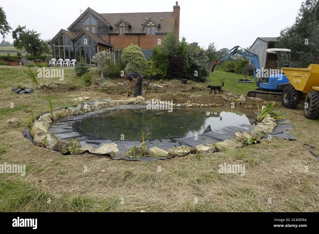 Pond construction hi-res stock photography and images - Alamy