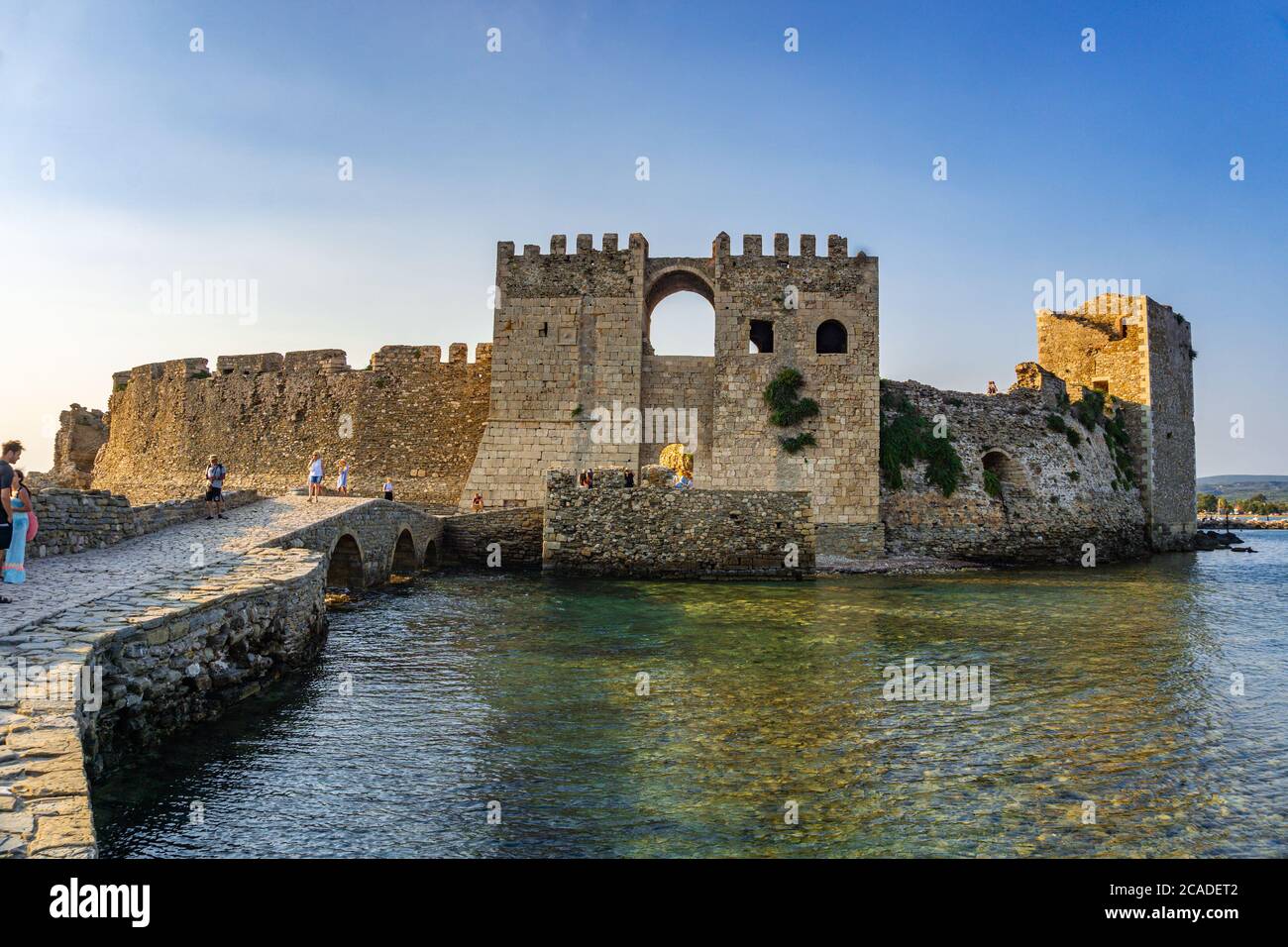 Inside the Archaeological site of Methoni Castle. Built by the ...