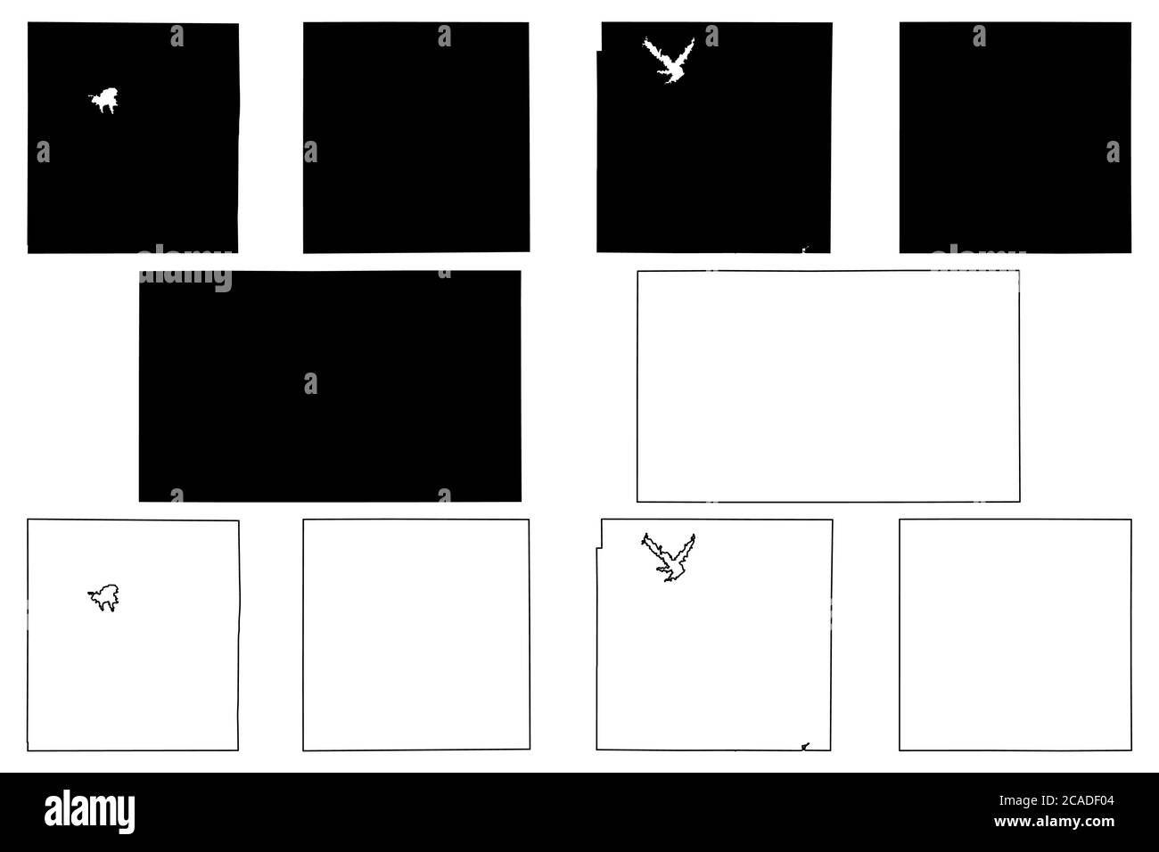 Morton vector outline map Cut Out Stock Images & Pictures - Alamy