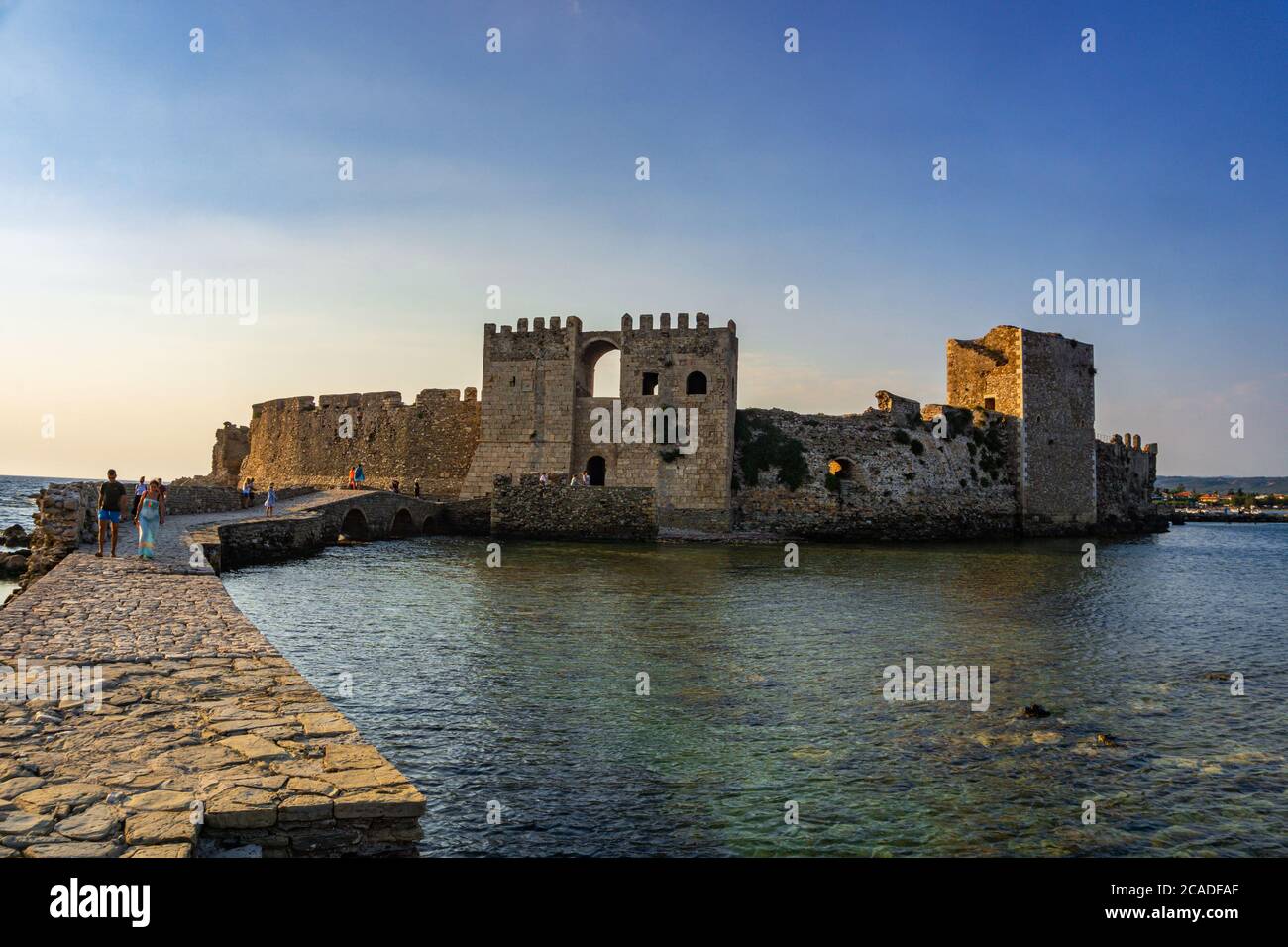 Inside the Archaeological site of Methoni Castle. Built by the ...