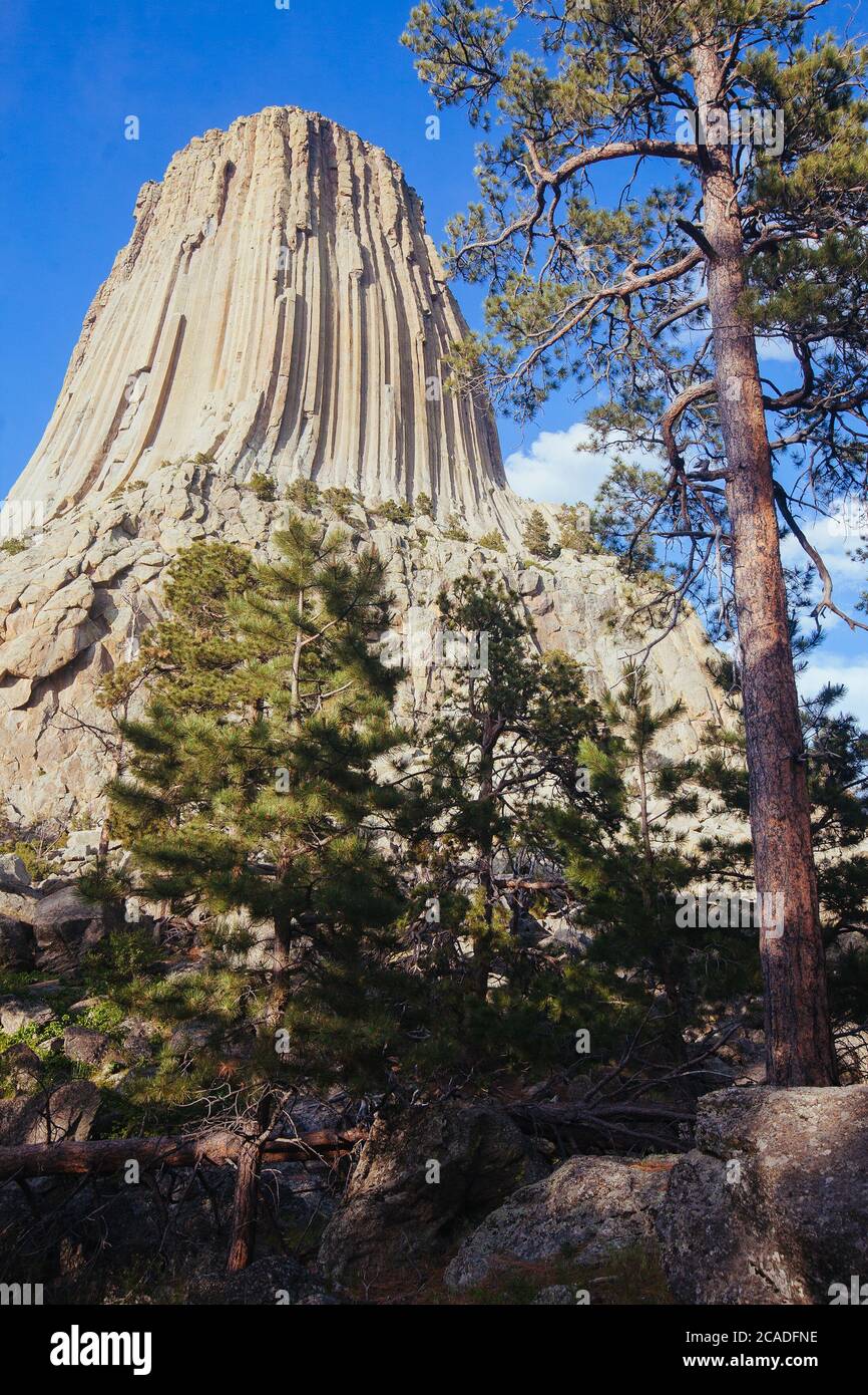Climbing devils tower hi-res stock photography and images - Alamy