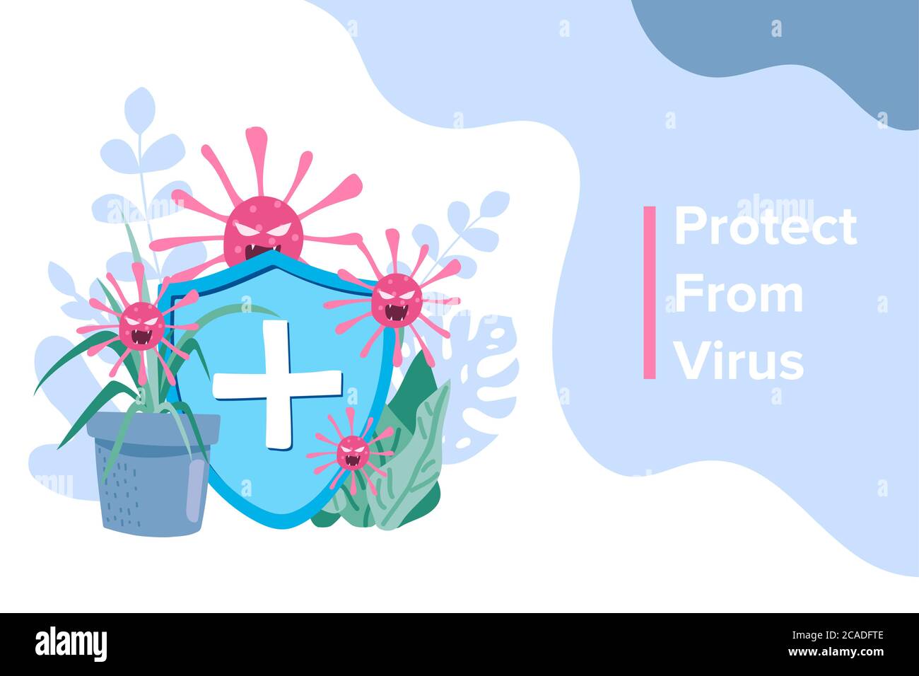 People fight virus concept. Vector Illustration Stock Vector Image ...