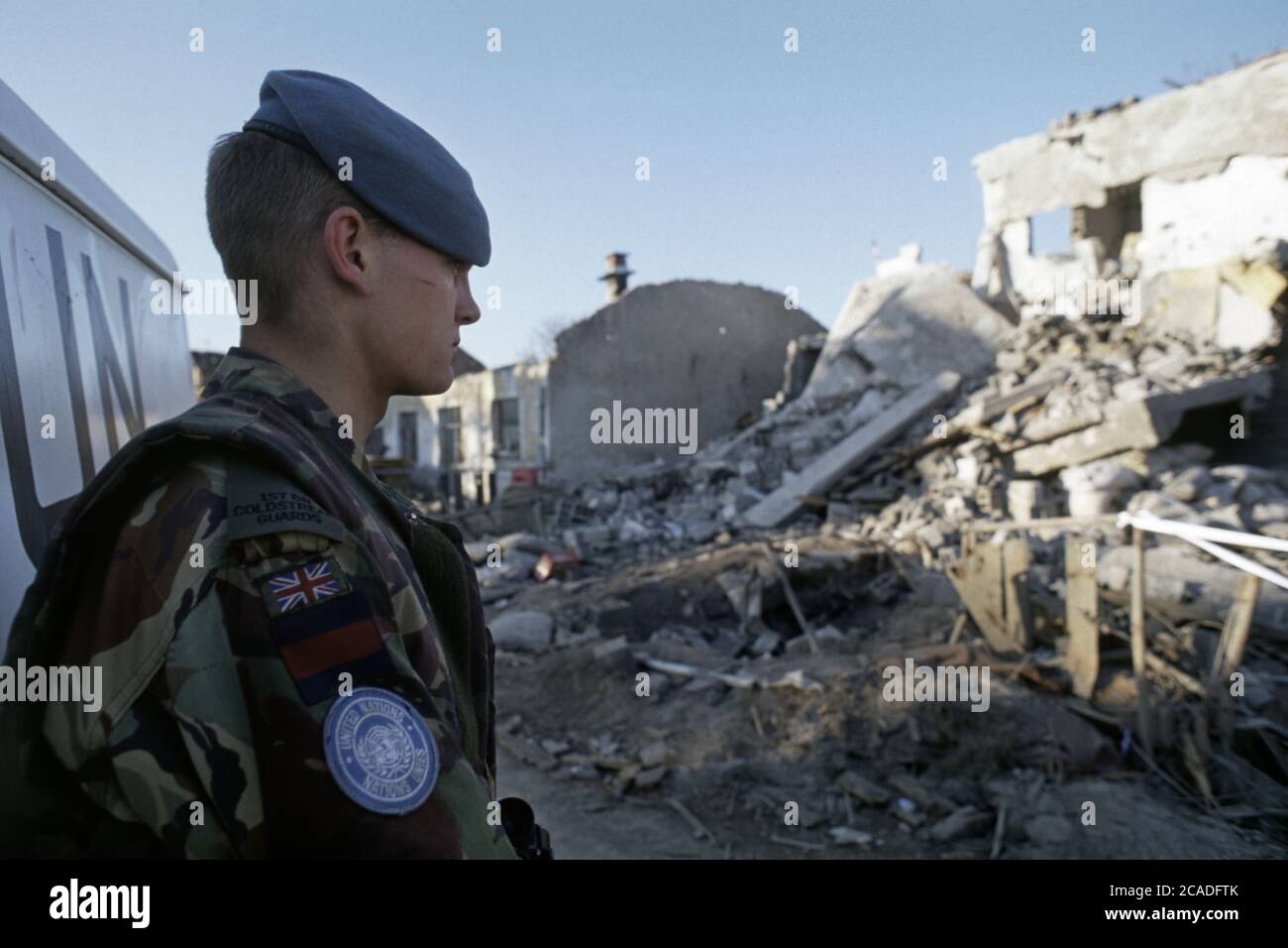 29th March 1994 During the war in Bosnia: a British soldier of the 1st ...