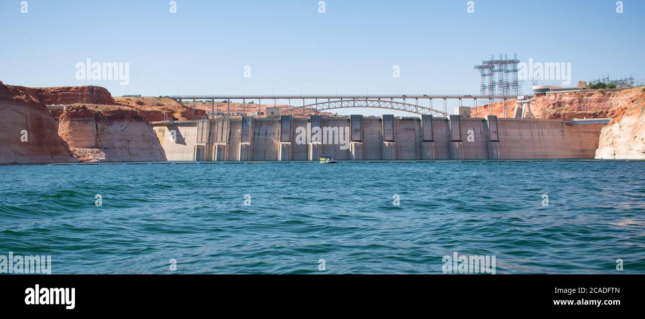 Glen Canyon Dam at Lake Powell one of the largest damns in USA, Utah ...