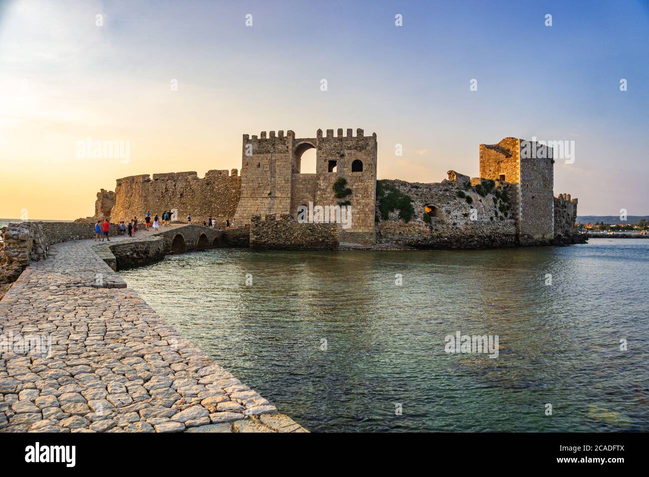 Inside the Archaeological site of Methoni Castle. Built by the ...