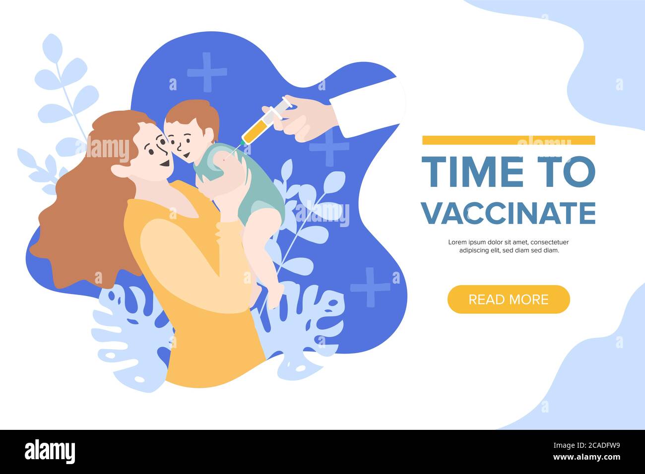 Time to vaccinate concept. Vector Illustration Stock Vector Image & Art ...