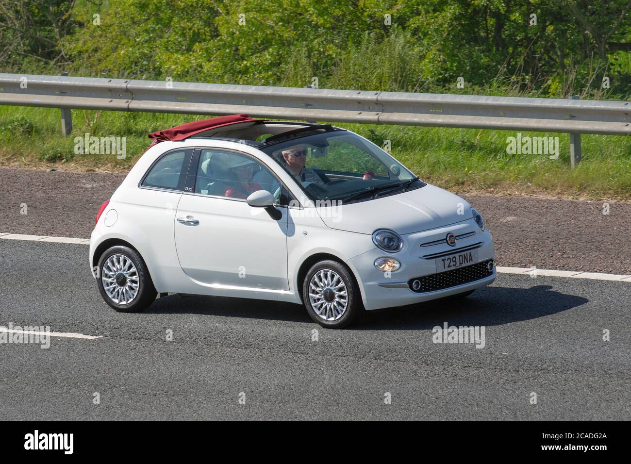 Fiat 500 Driving Highway