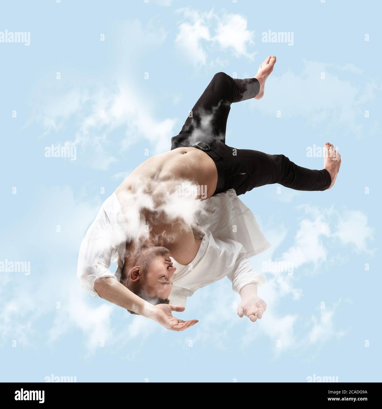 Man Falling Through Air