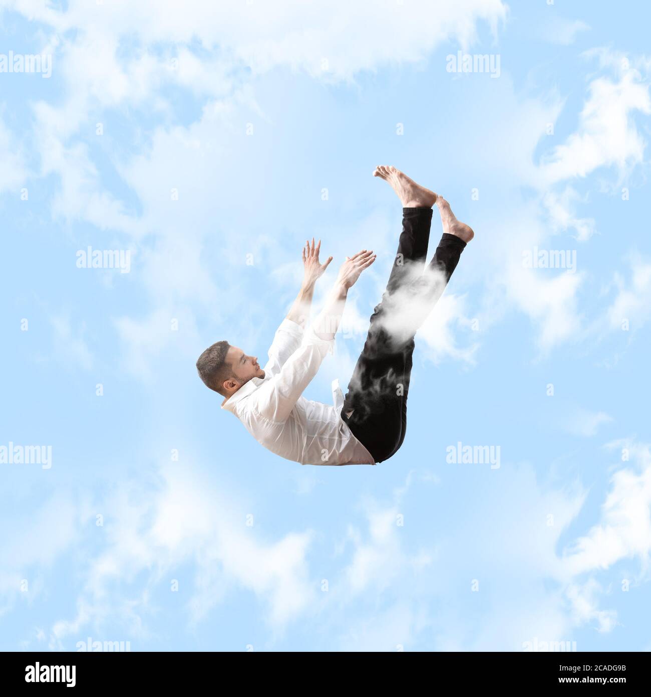 Man Falling From Sky