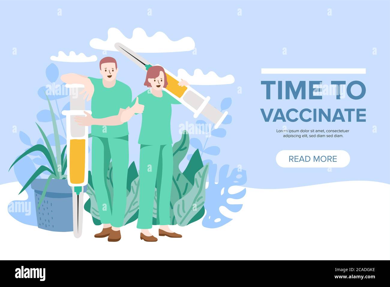 Time to vaccinate concept. Vector Illustration Stock Vector Image & Art ...