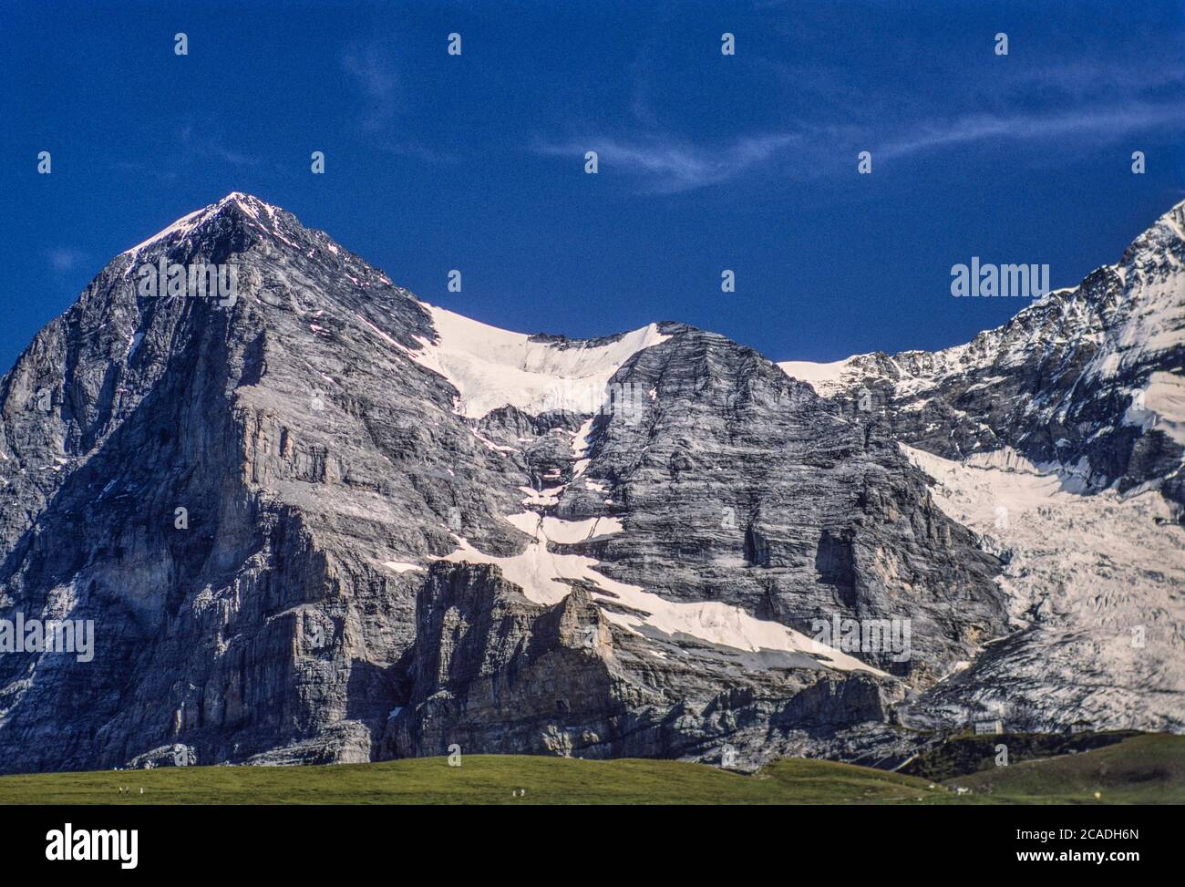 Archive image: Summer view of the Eiger north face (left), photographed ...