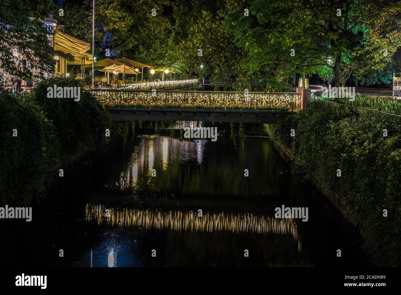 Oos River at the Lichtentaler Allee, Baden-Baden, Germany Stock Photo ...