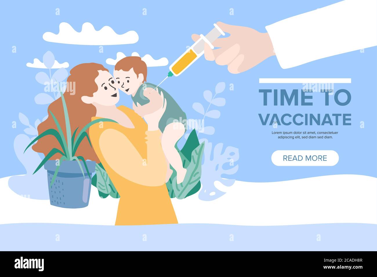 Time to vaccinate concept. Vector Illustration Stock Vector Image & Art ...