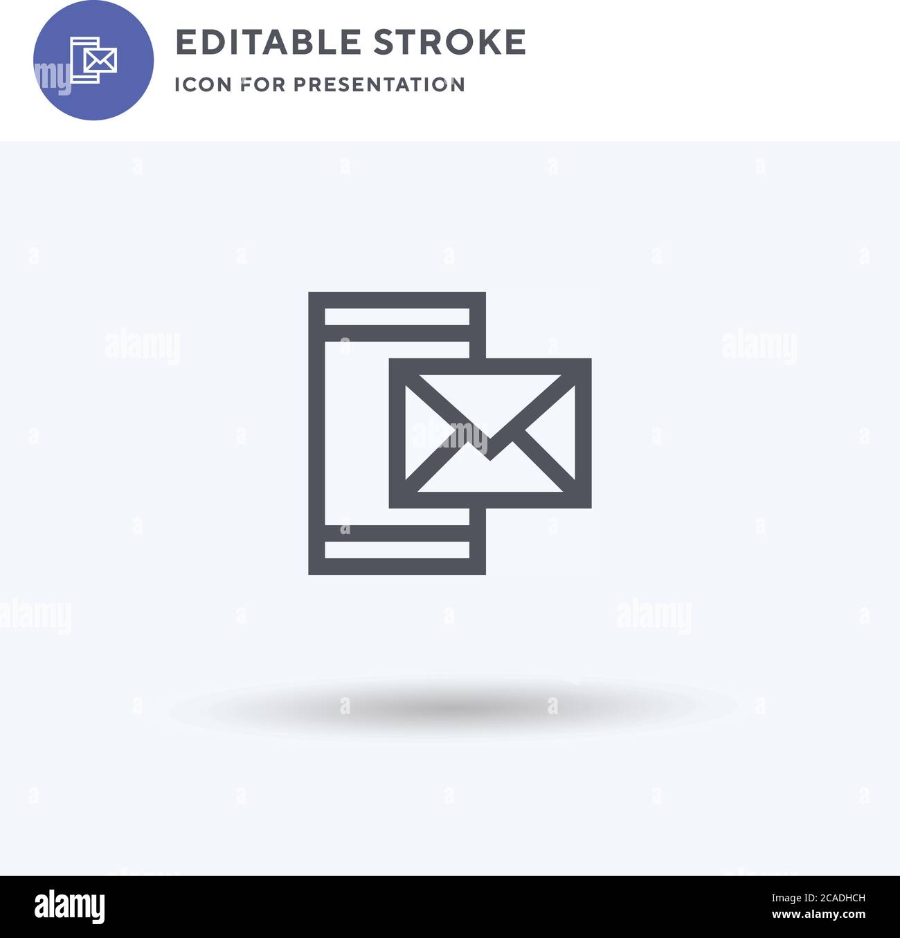 Mail icon vector, filled flat sign, solid pictogram isolated on white ...