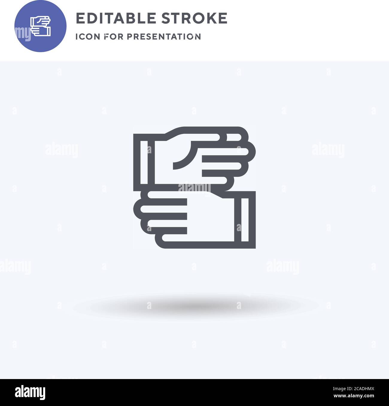 Handshake icon vector, filled flat sign, solid pictogram isolated on ...