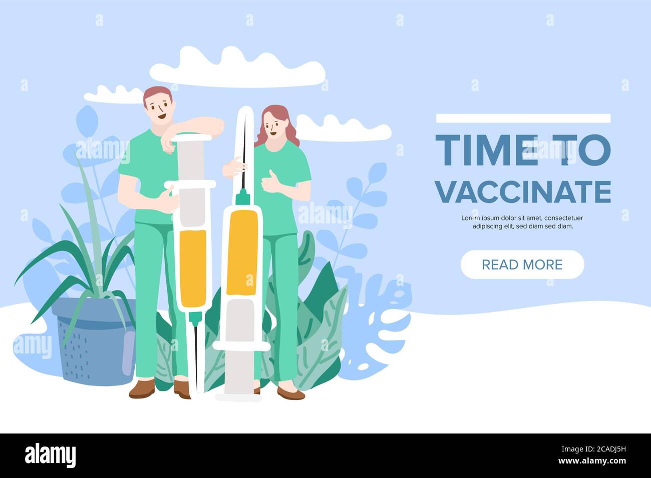 Time to vaccinate concept. Vector Illustration Stock Vector Image & Art ...