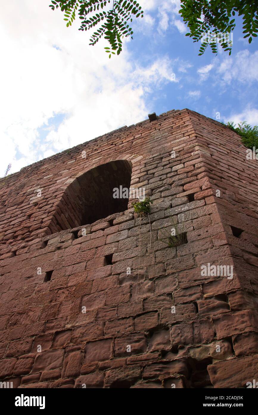 a window of a very old castle ruin Stock Photo - Alamy
