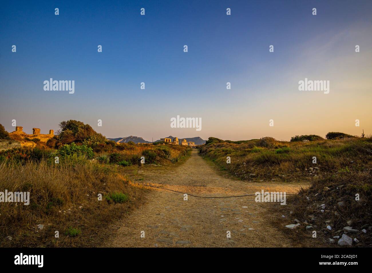 Inside the Archaeological site of Methoni Castle. Built by the ...