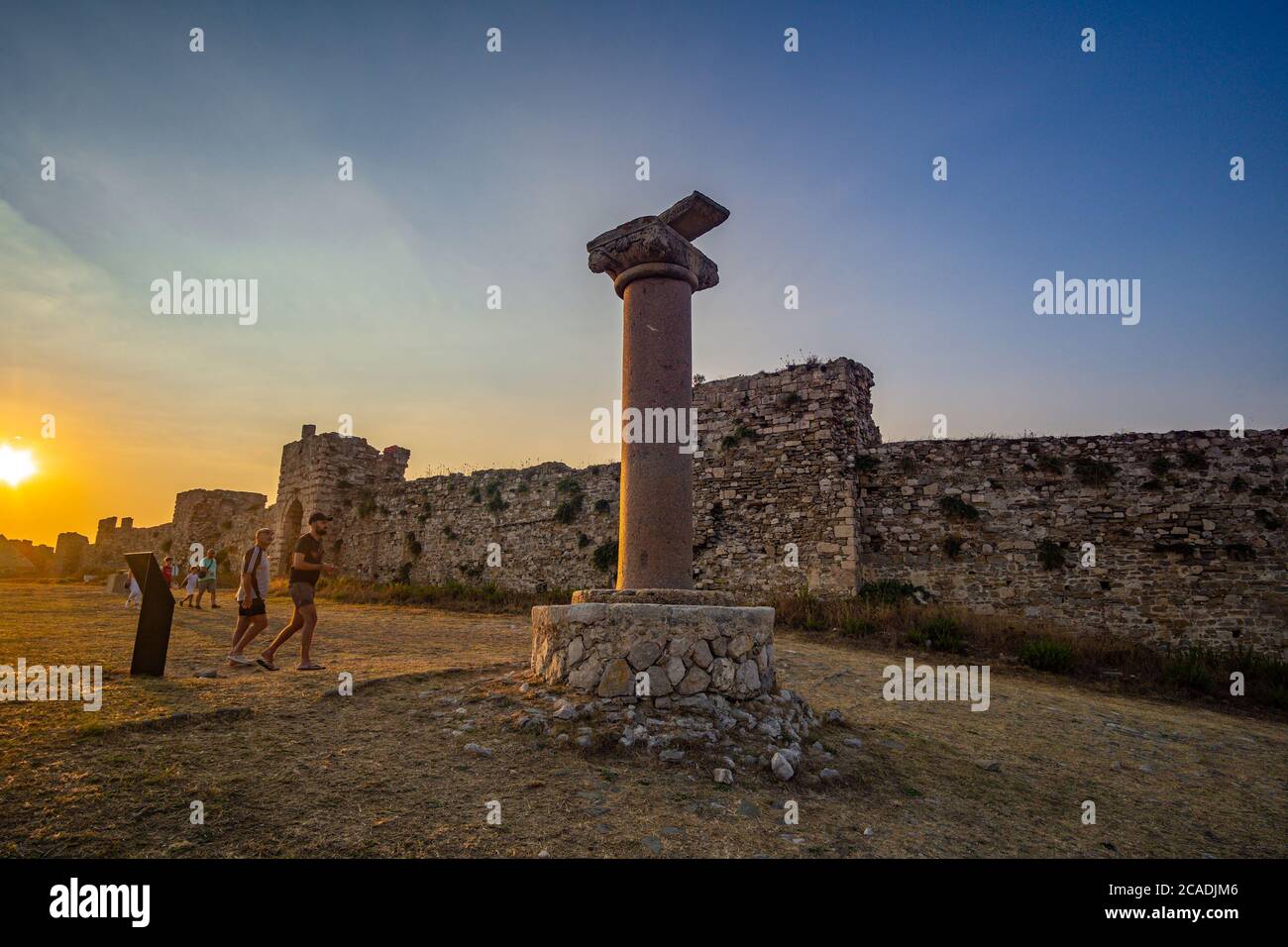 Inside the Archaeological site of Methoni Castle. Built by the ...