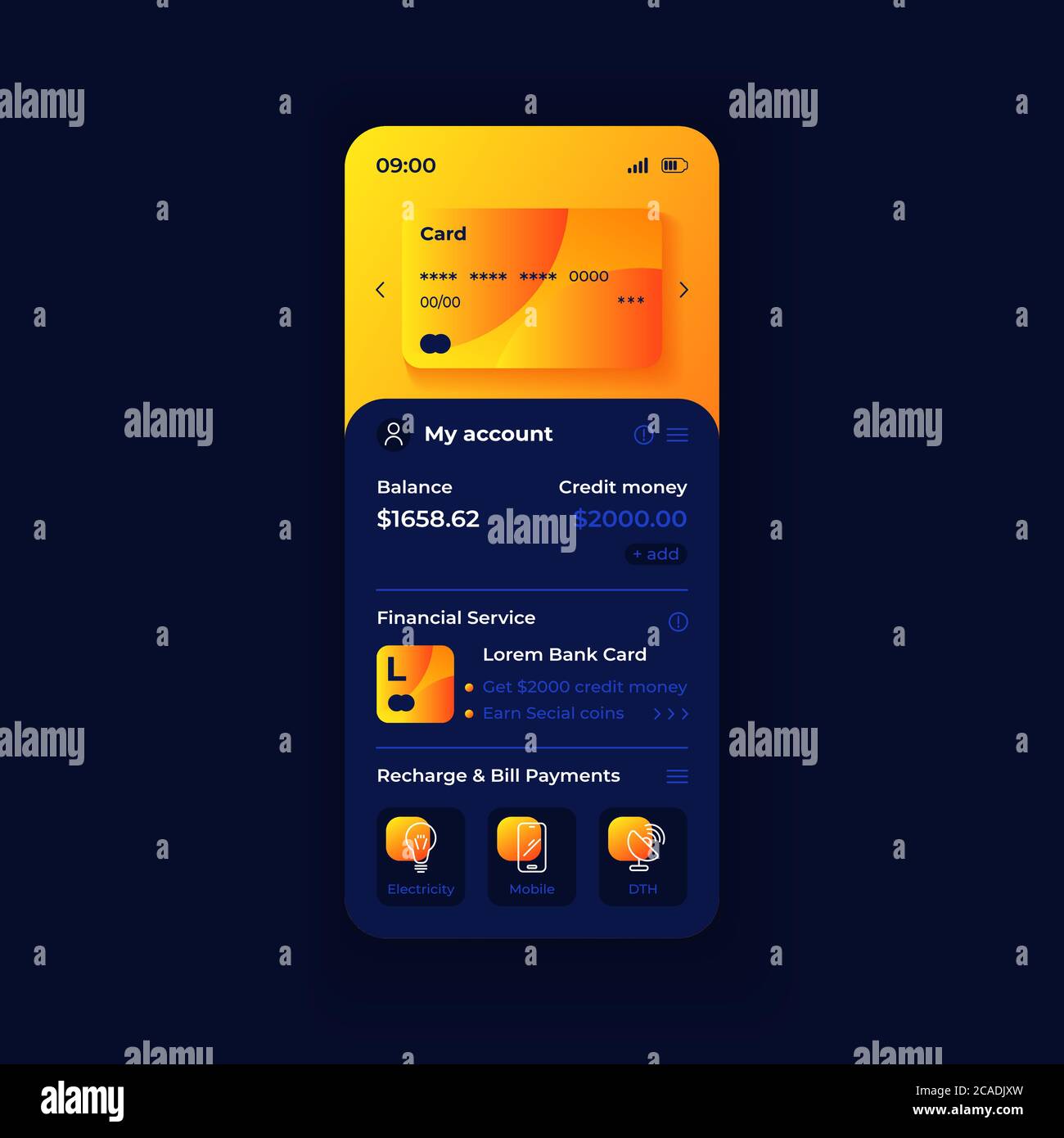 Recharge card Stock Vector Images - Alamy