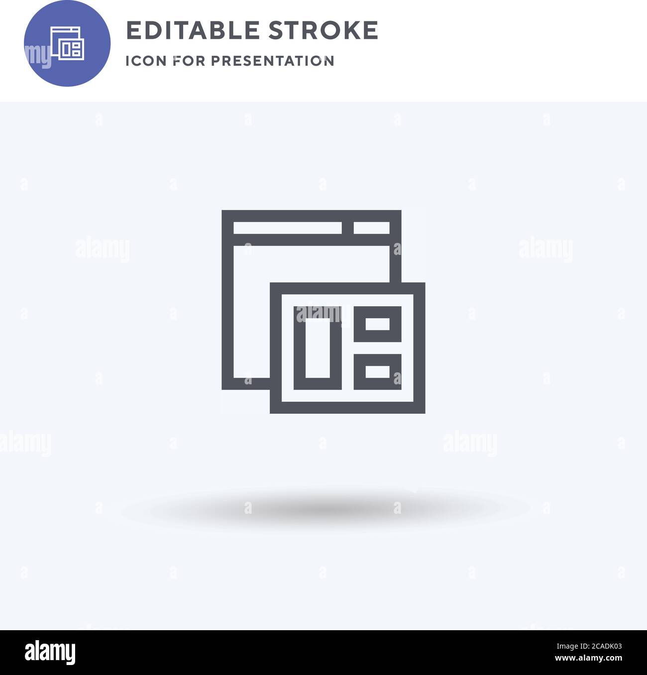 Layout icon vector, filled flat sign, solid pictogram isolated on white ...