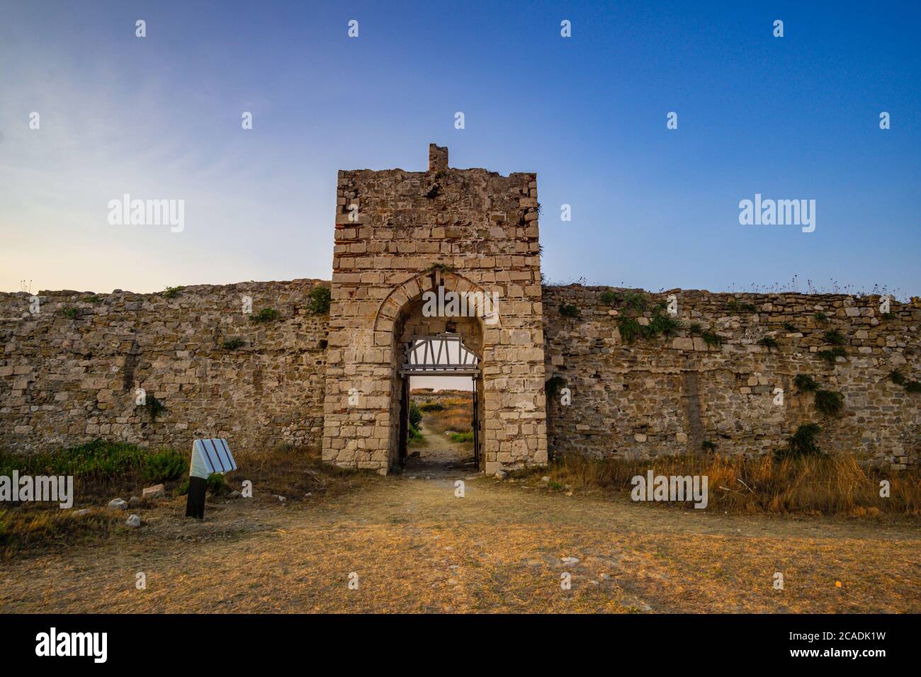 Inside the Archaeological site of Methoni Castle. Built by the ...