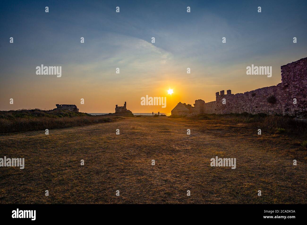 Inside the Archaeological site of Methoni Castle. Built by the ...