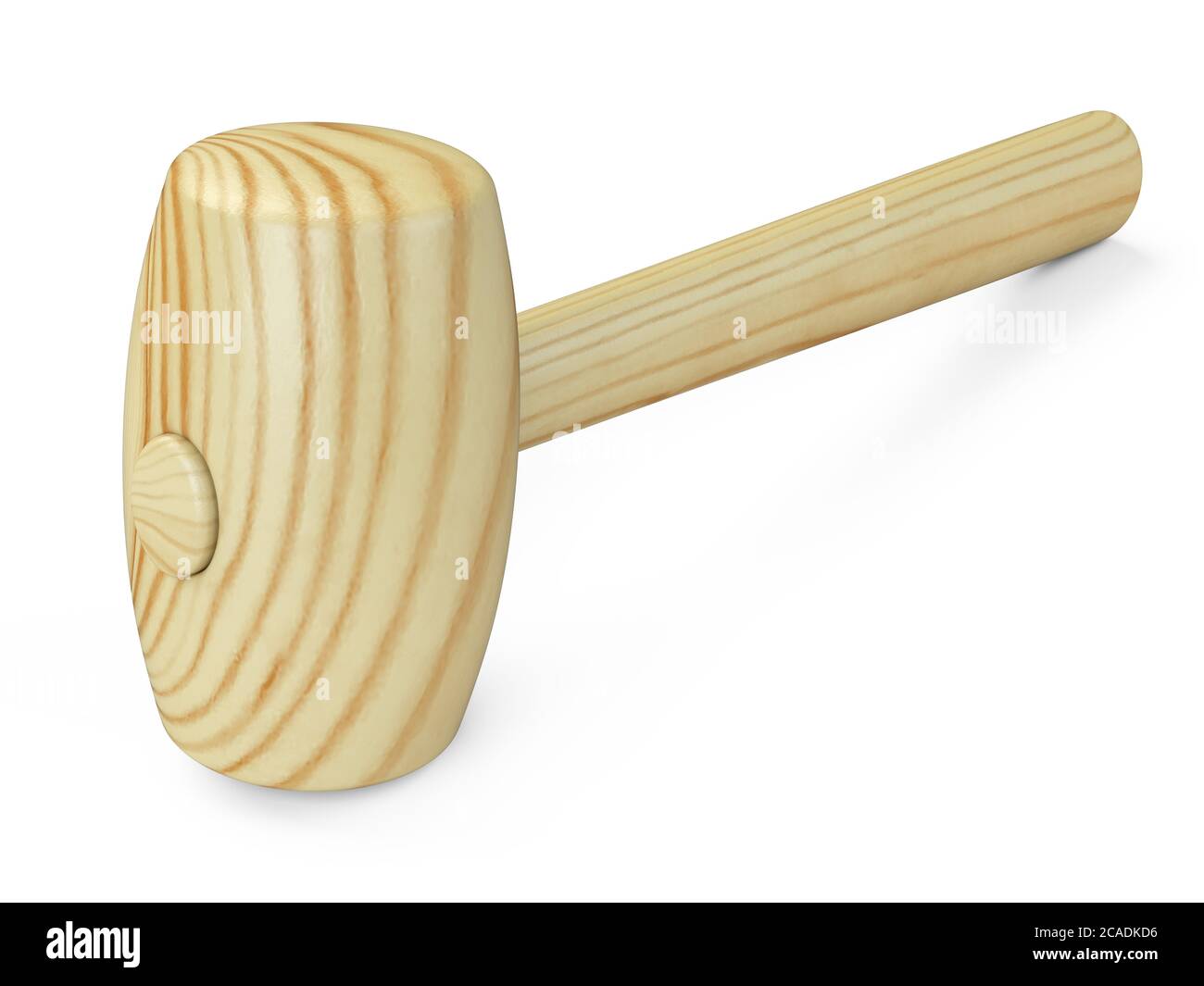 Mallet with wooden handle. 3d illustration isolated on a white ...