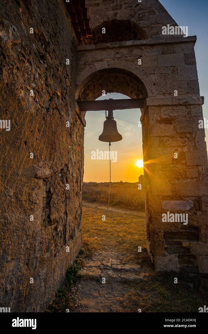 Inside the Archaeological site of Methoni Castle. Built by the ...