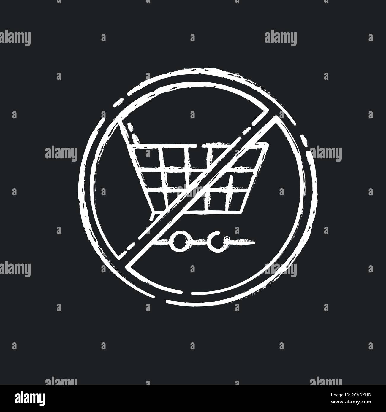 Anti consumerism chalk white icon on black background. Sustainable ...