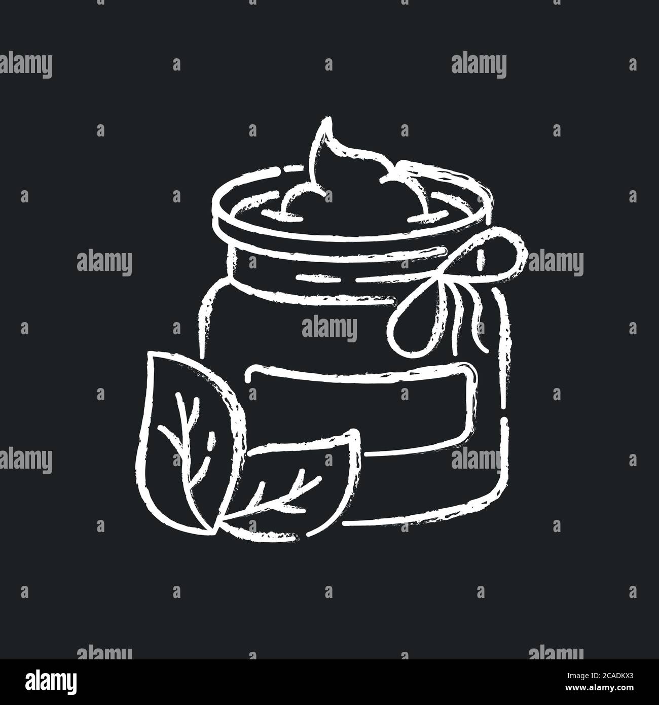 DIY cosmetics chalk white icon on black background. Eco friendly and ...