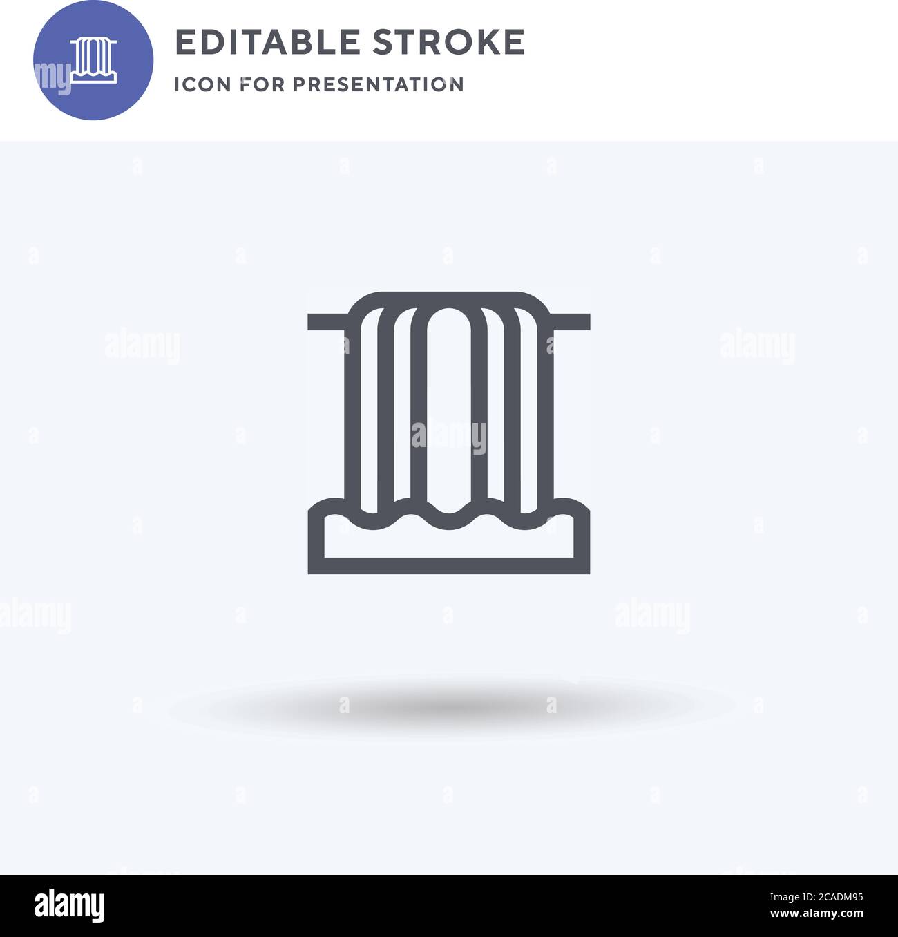 Waterfall icon vector, filled flat sign, solid pictogram isolated on ...