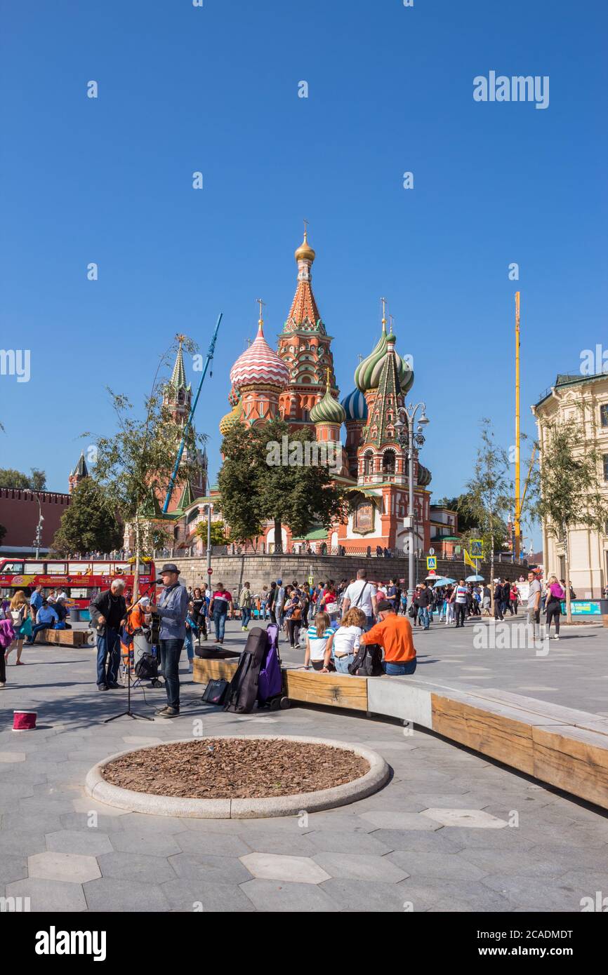 St Basil`s Cathedral on Red Square in Moscow, Russia. St Basil`s temple ...