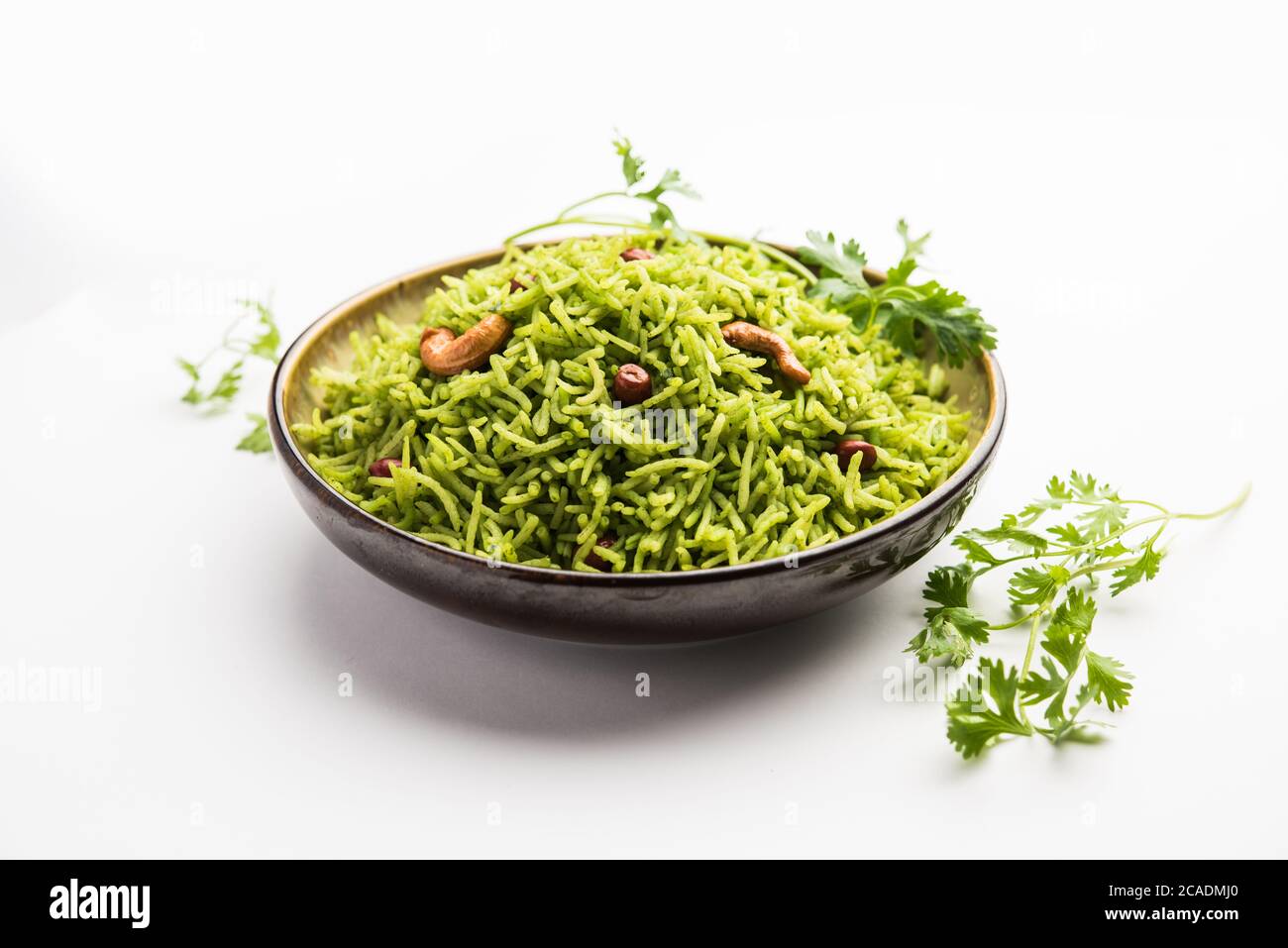 Coriander, Cilantro rice also called Dhaniya Chawal or pulao or ...