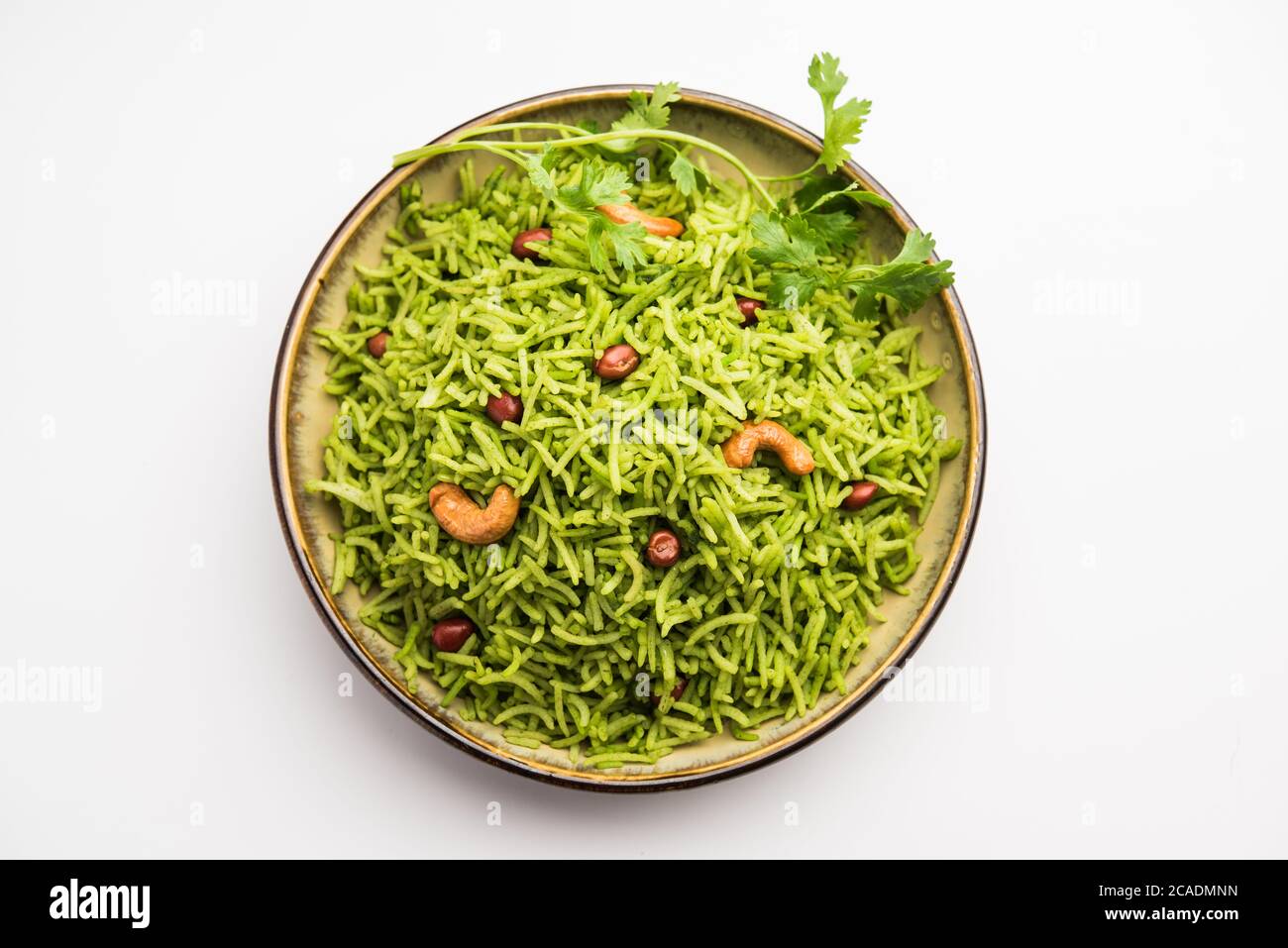 Coriander, Cilantro rice also called Dhaniya Chawal or pulao or ...