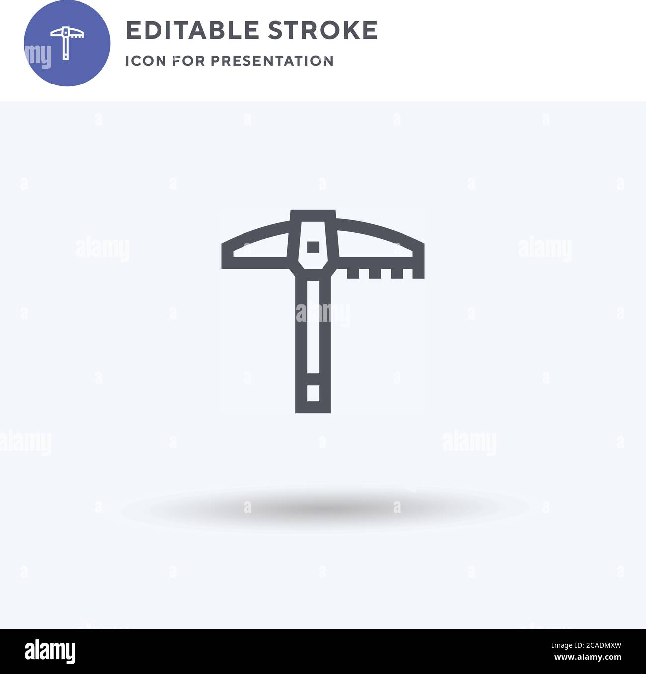 Ice Axe icon vector, filled flat sign, solid pictogram isolated on ...