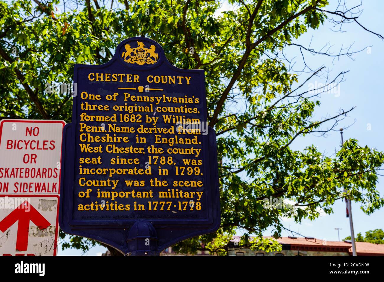 West Chester, PA, USA - August 5, 2020: A Pennsylvania Historical ...