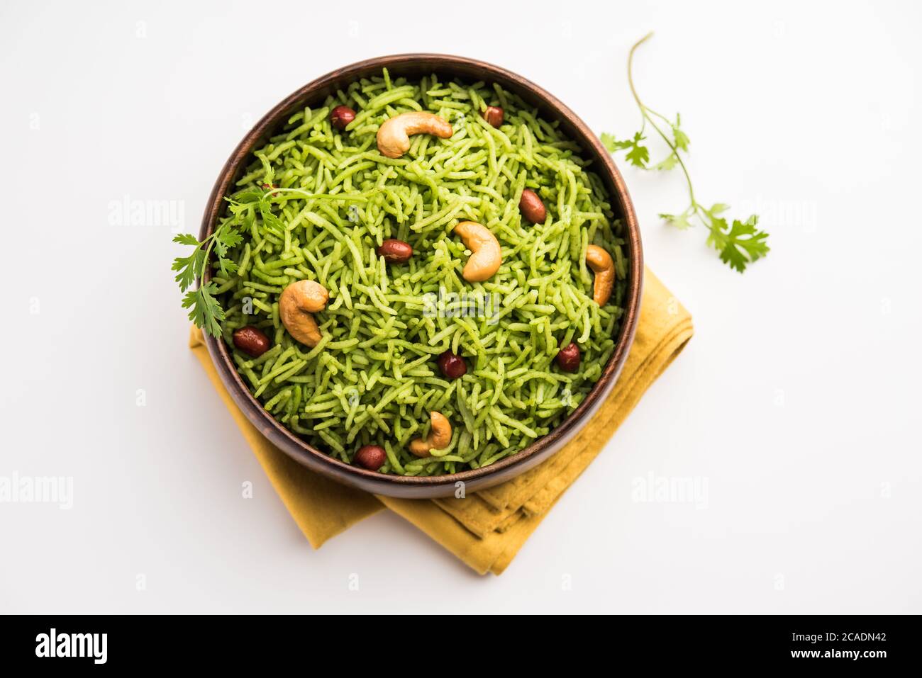 Coriander, Cilantro rice also called Dhaniya Chawal or pulao or ...