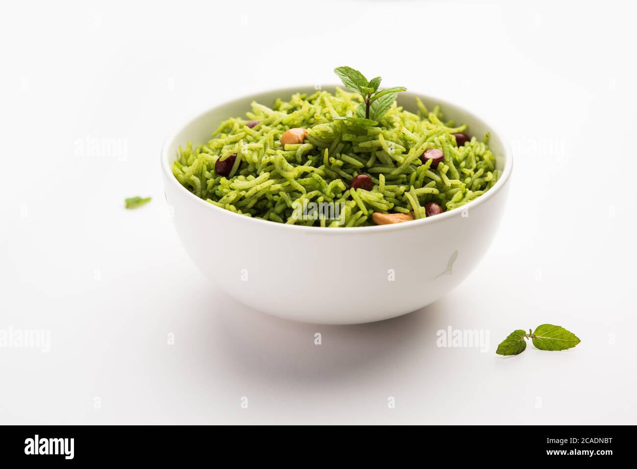 Mint Rice - Basmati rice cooked with fresh pudina leaves and garnished ...