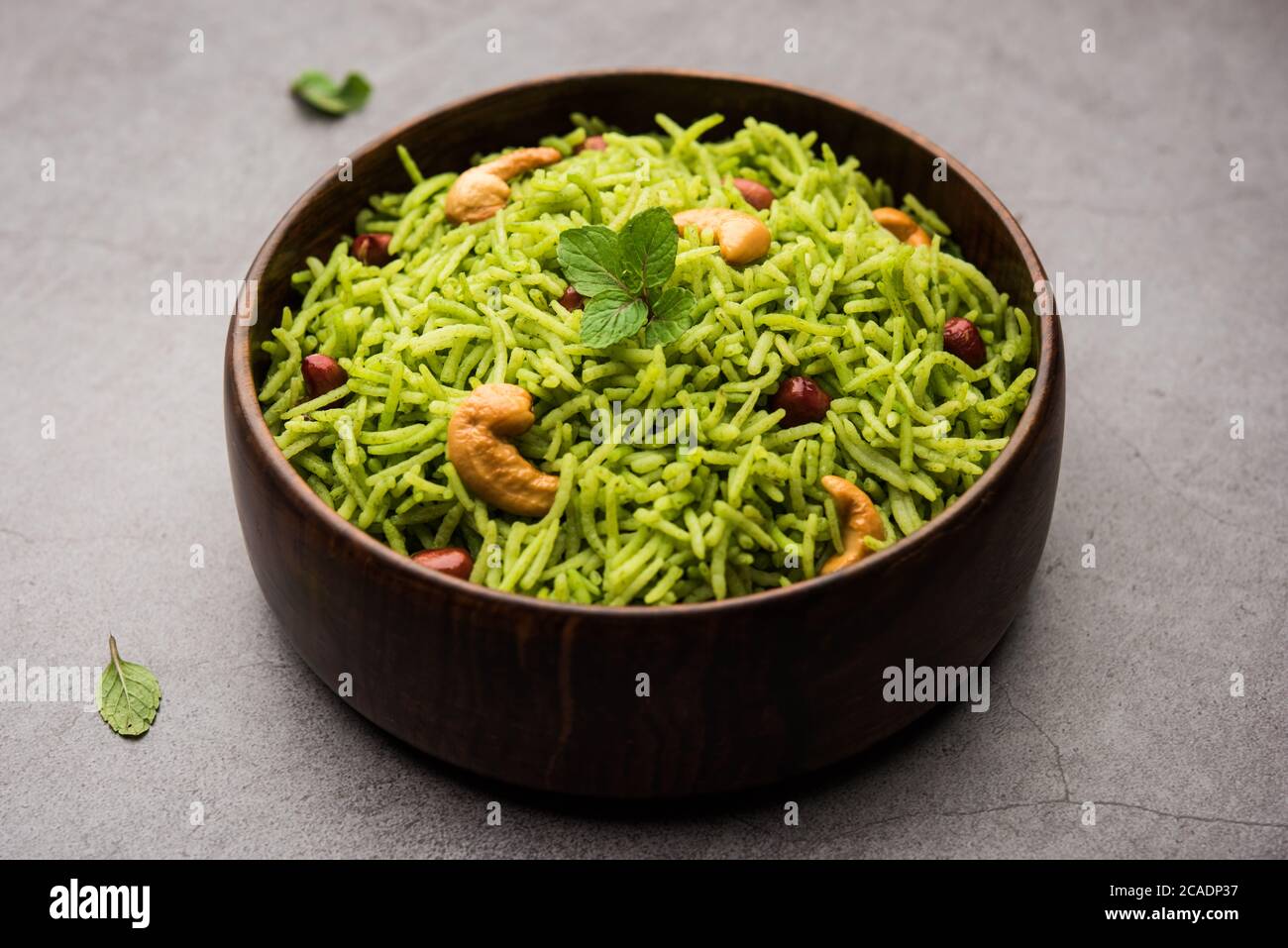 Mint Rice - Basmati rice cooked with fresh pudina leaves and garnished ...