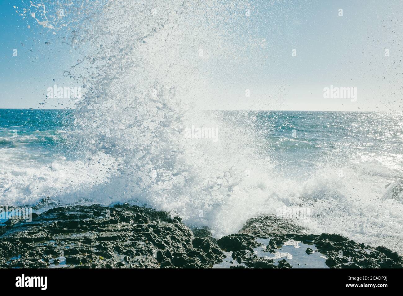 Pacific Ocean Waves Crashing California High Resolution Stock ...